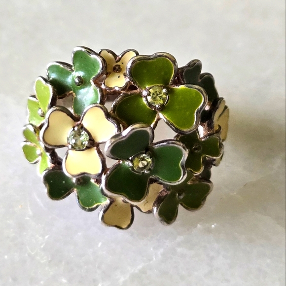 Jewelry | Vintage Clover Shamrock Ring Sterling Silver Solvar Ireland ...